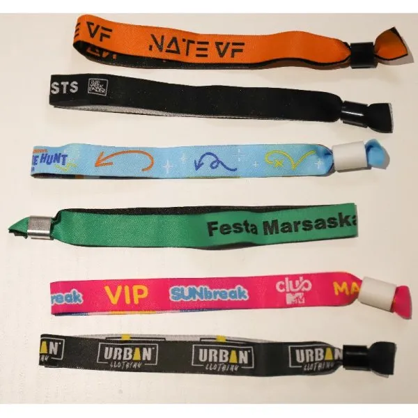 Fabric Blue White Stripe - Black Barrel Lock - Standard